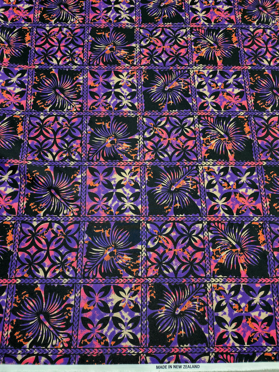 Polynesian Design #140 Multi Coloured – Tokouso Fabrics