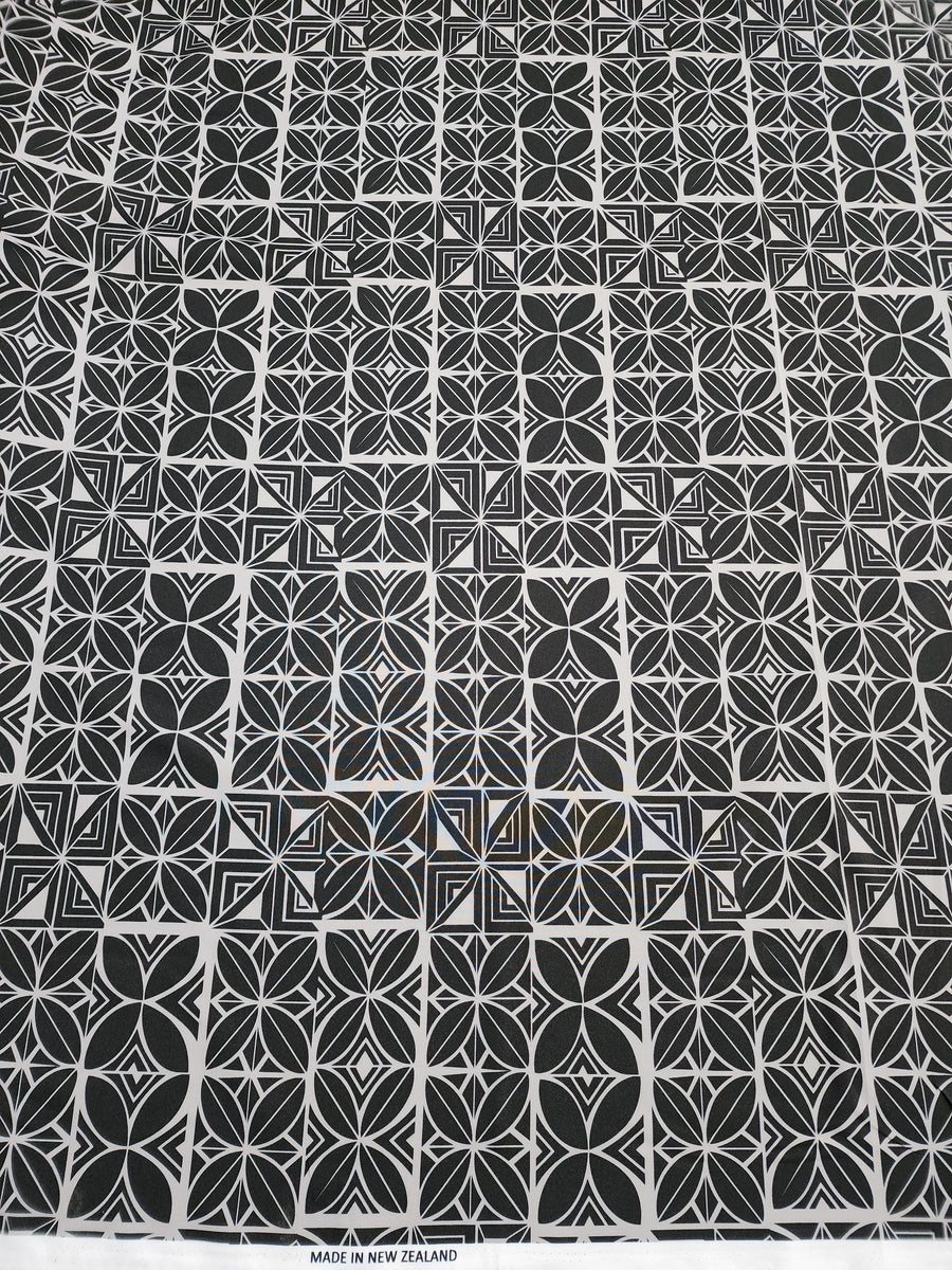 Polynesian Design #125 Grey and Black – Tokouso Fabrics