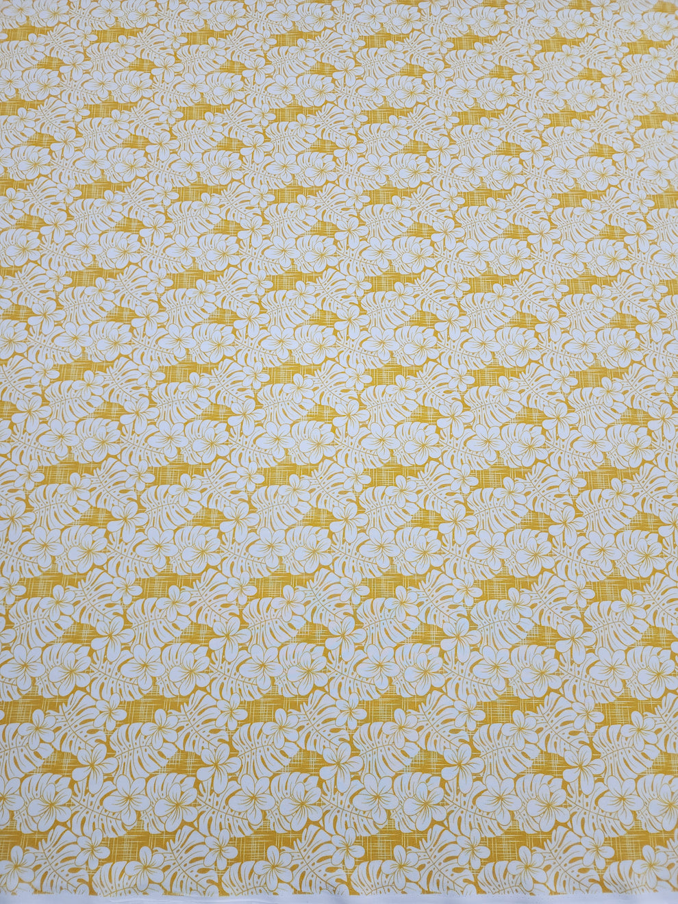Polynesian Design #190 Yellow and White – Tokouso Fabrics