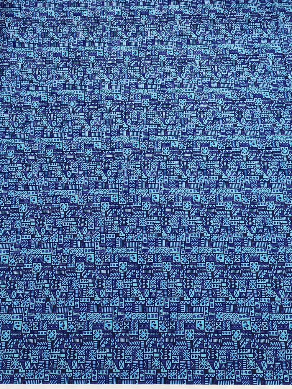 Polynesian Design #182 Mixed Blue – Tokouso Fabrics