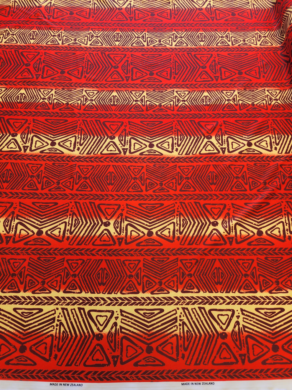 Polynesian Design #113 Red and Yellow – Tokouso Fabrics